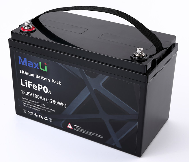 MaxLi 12V 100Ah Lithium battery LiFePO4 battery with smart BMS ...